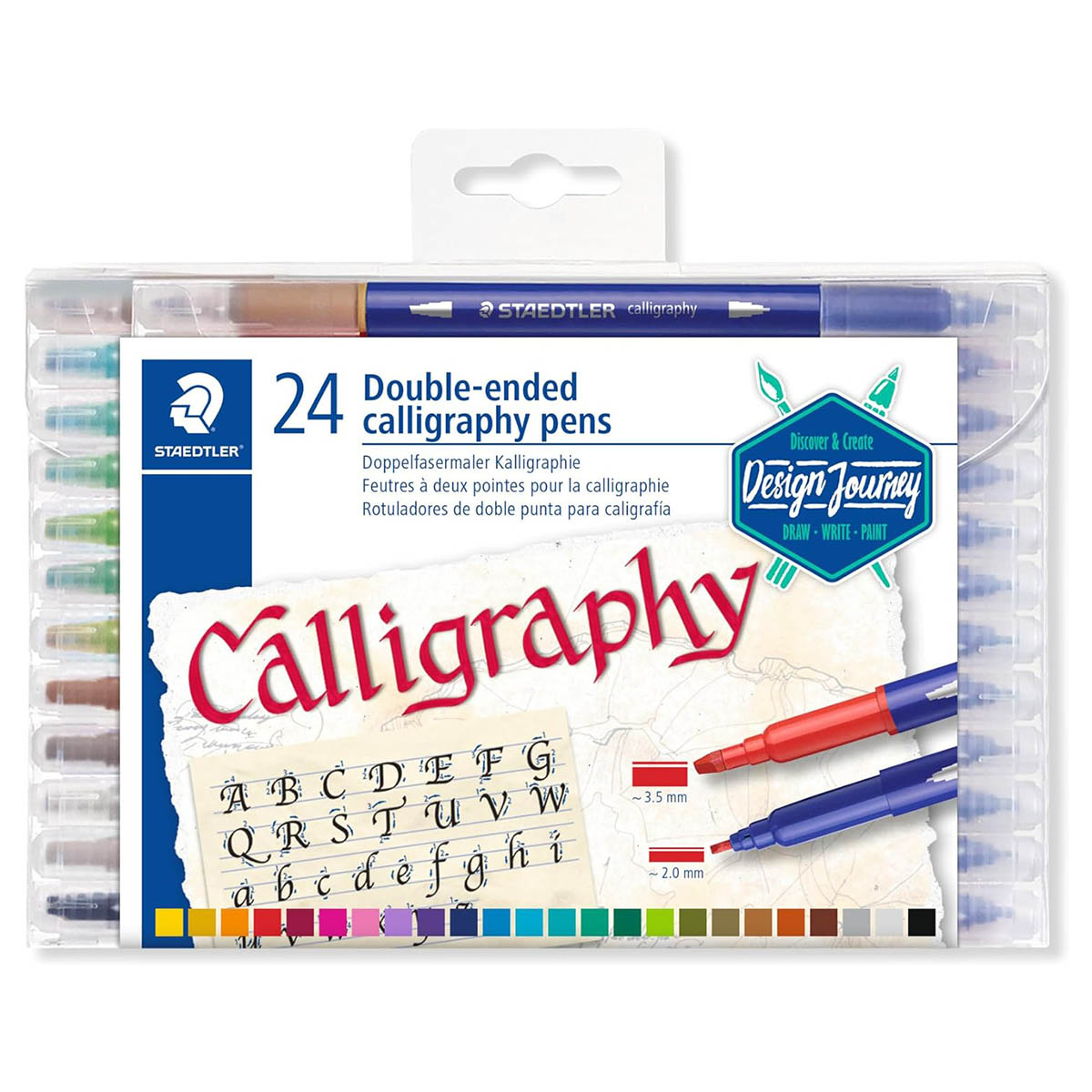 Staedtler Design Journey Double-Ended Caligraphy Pens (24 Pack) — Booghe