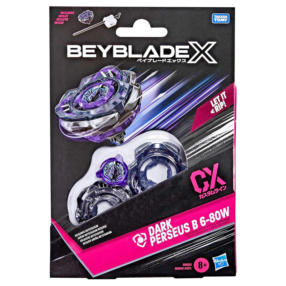 Beyblade X CX Dark Perseus B 6-80W Defence Type Starter Pack — Booghe
