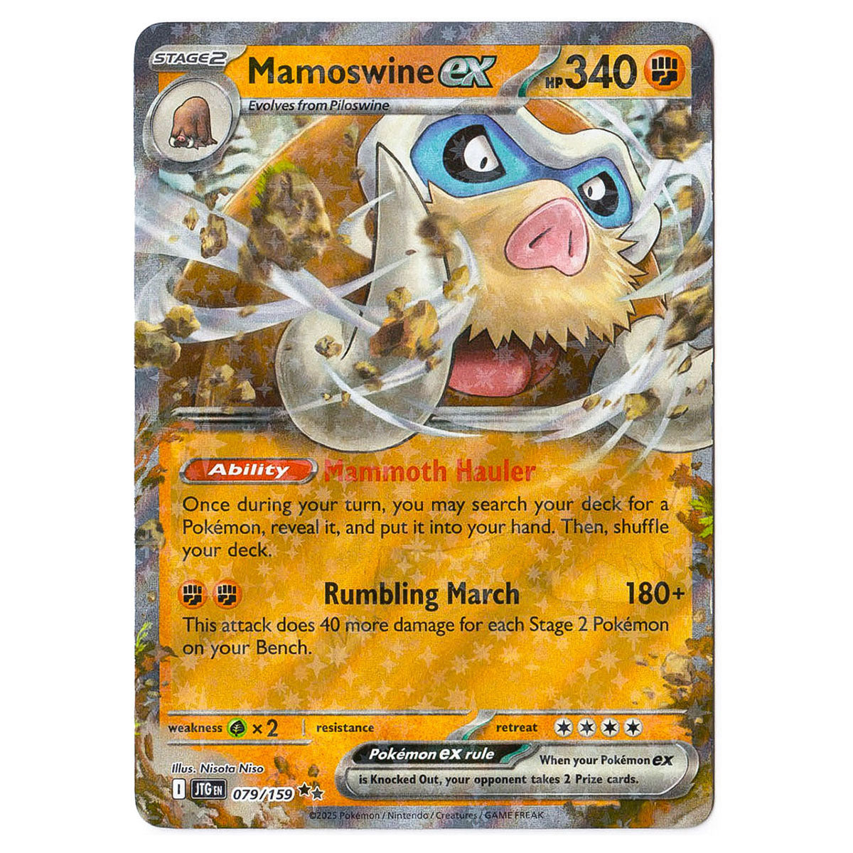 Mamoswine ex #079/159 Pokémon SV09: Journey Together — Booghe