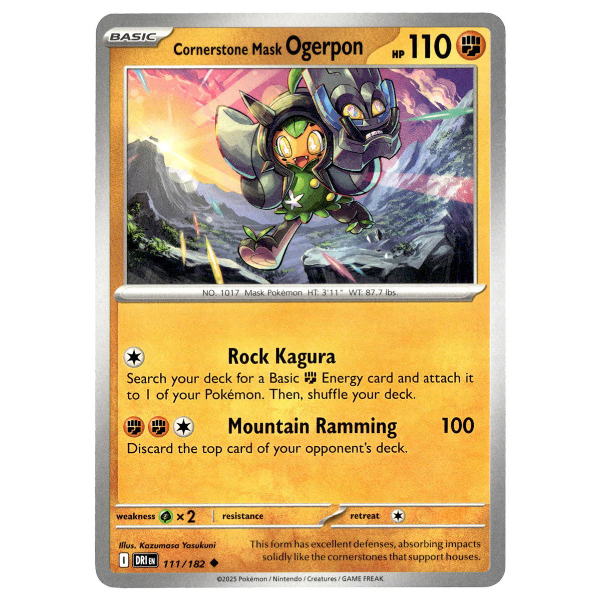 Cornerstone Mask Ogerpon #111/182 Pokémon SV10: Destined Rivals — Booghe