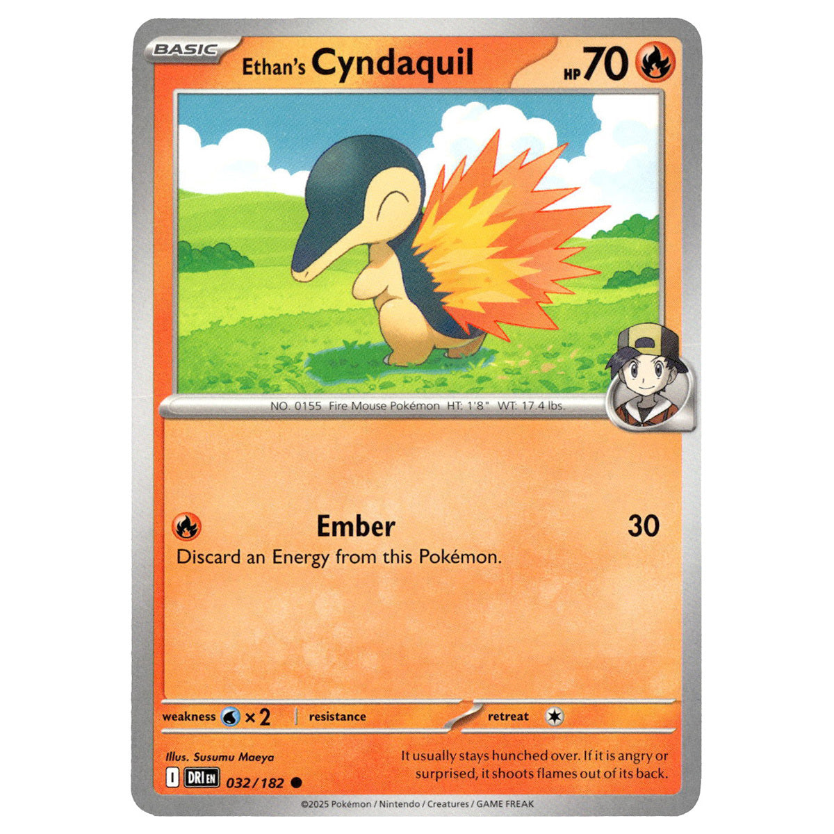 Ethan's Cyndaquil #032/182 Pokémon SV10: Destined Rivals — Booghe