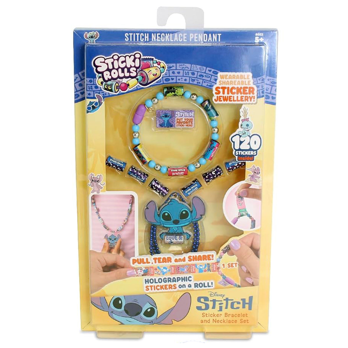Sticki Rolls Disney Stitch Sticker Bracelet and Necklace Set — Booghe