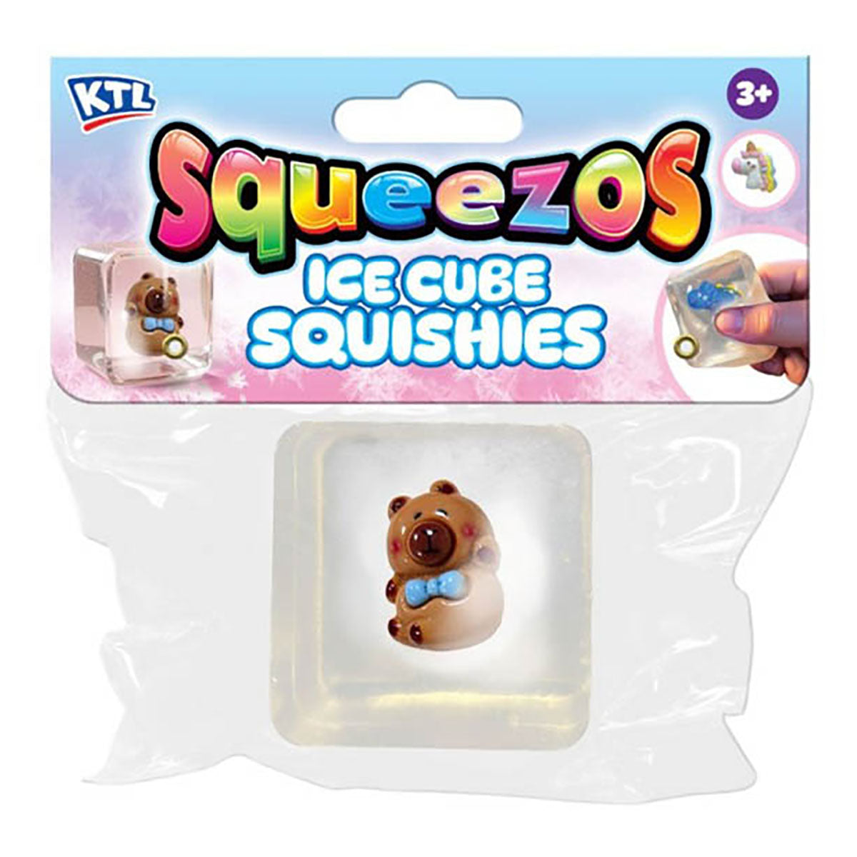Squeezos Ice Cube With Creature Squish Squeeze Toy — Booghe