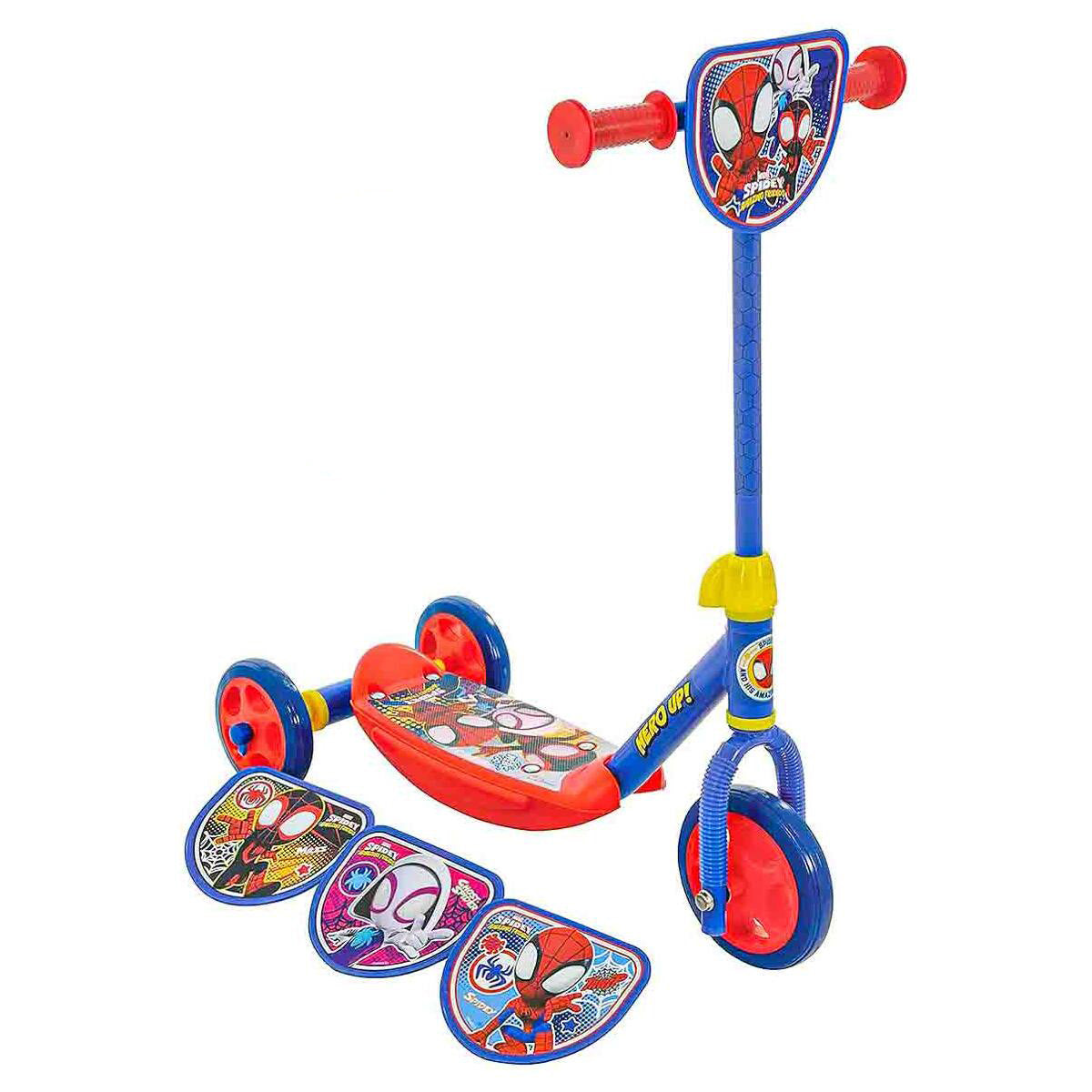 Marvel Spidey and his Amazing Friends Switch It Tri Scooter with 4 Cha ...