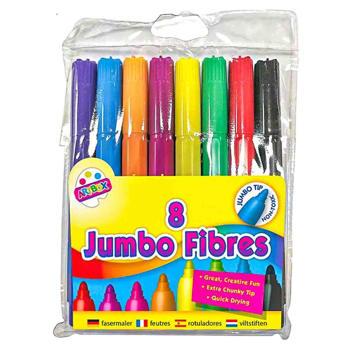 Artbox 8 Coloured Jumbo Fibre Pens — Booghe
