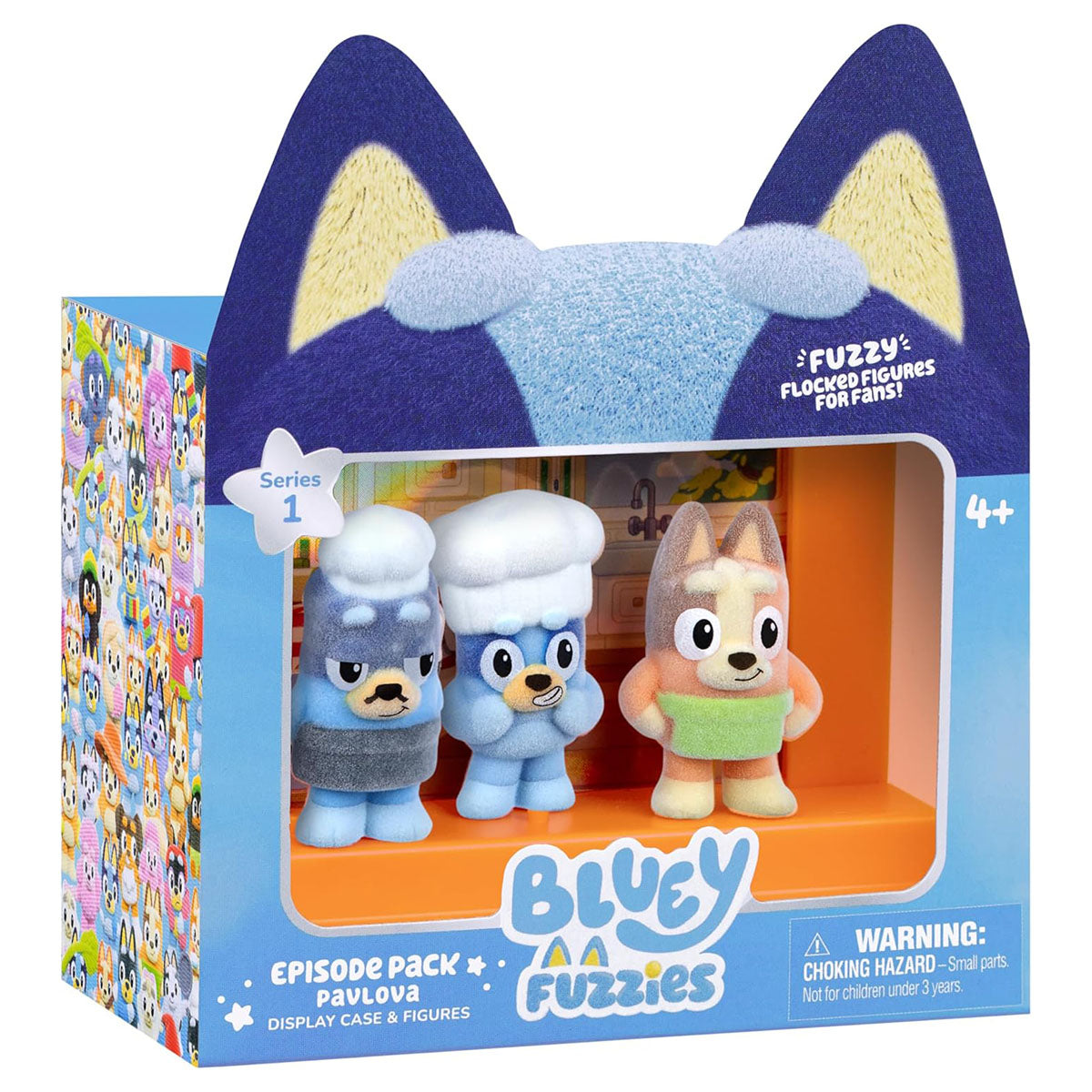 Bluey Fuzzies Episode Pack: Pavlova Display Case & Figures — Booghe