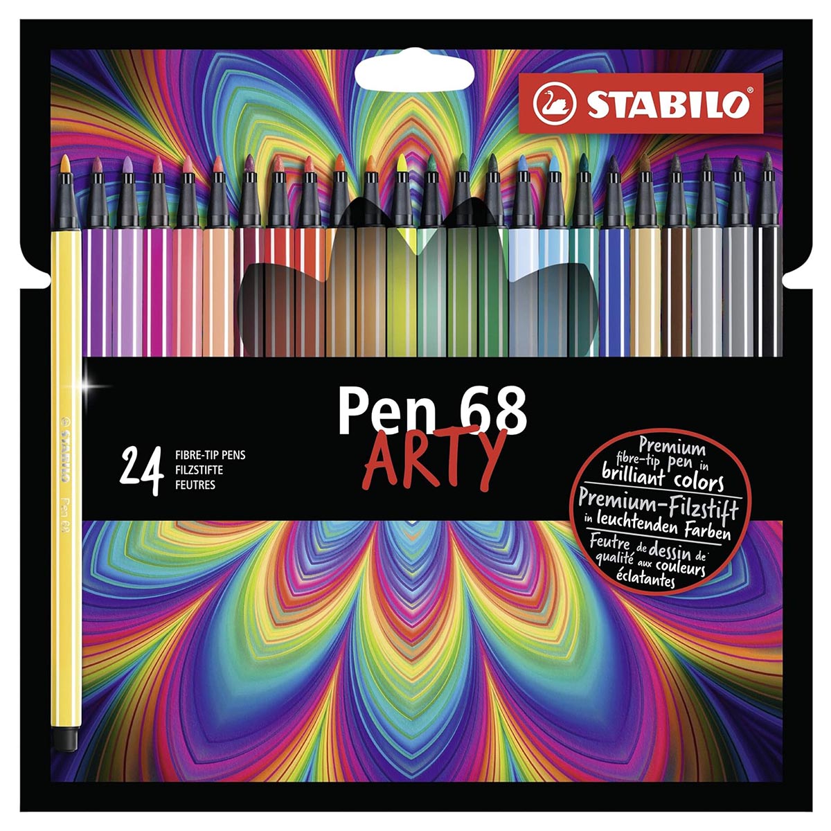 STABILO pen 68 ARTY Premium Fibre-Tip Pens (24 Pack) — Booghe