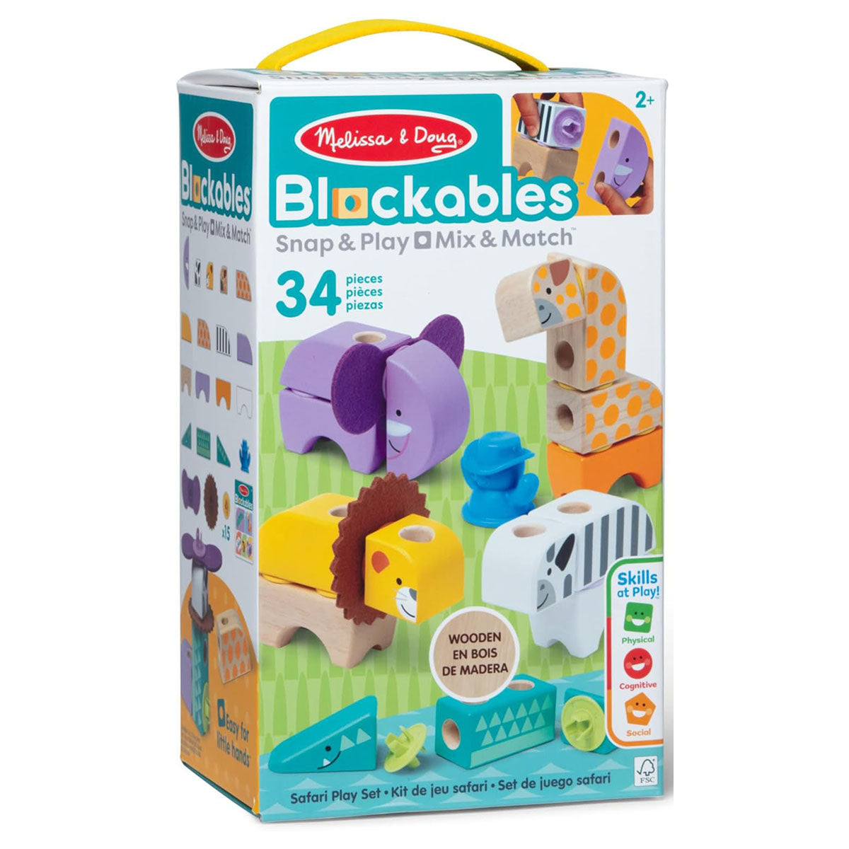 Melissa & Doug Blockables Safari Animals Building Set — Booghe