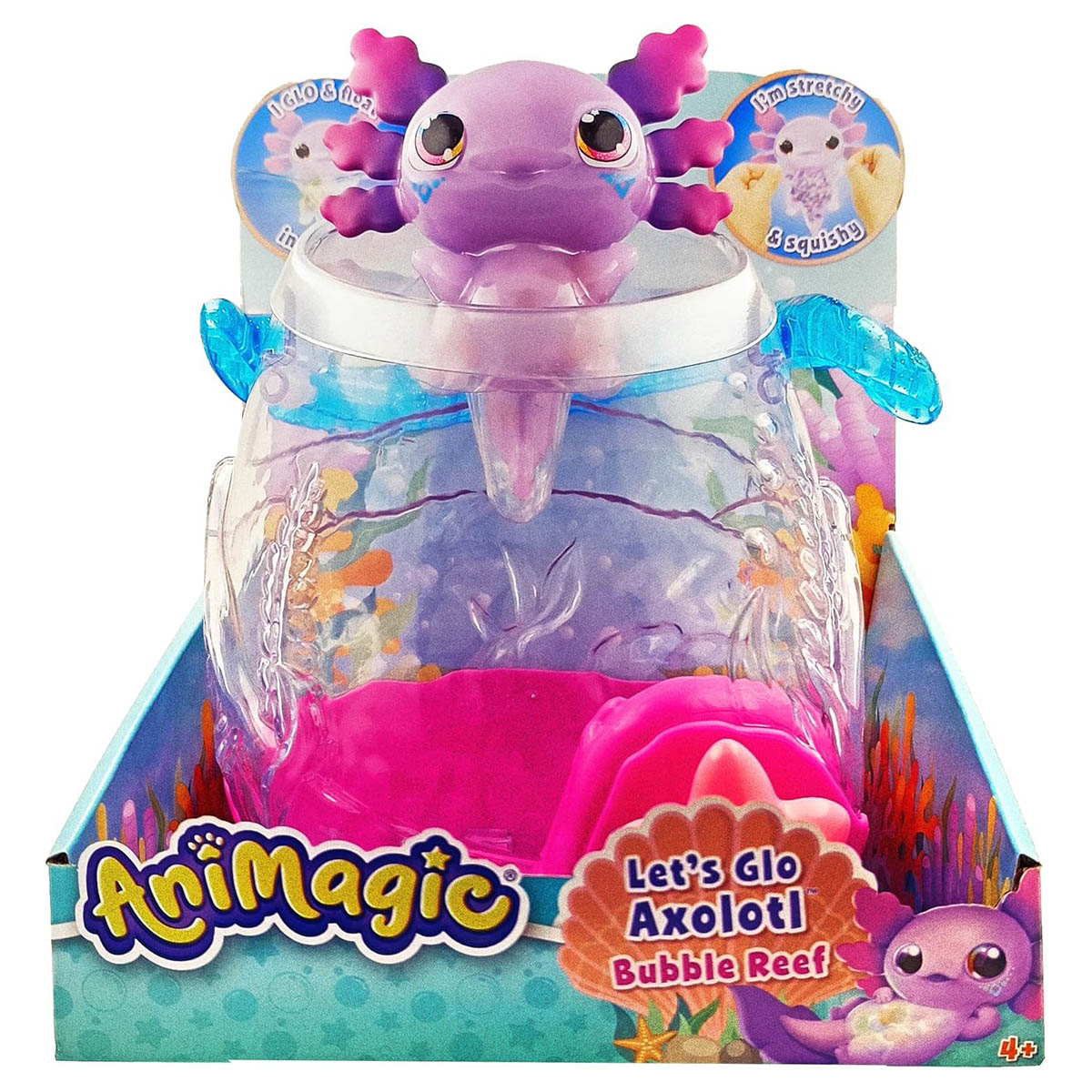 AniMagic Let's Glo Axolotl Bubble Reef Interactive Pet — Booghe