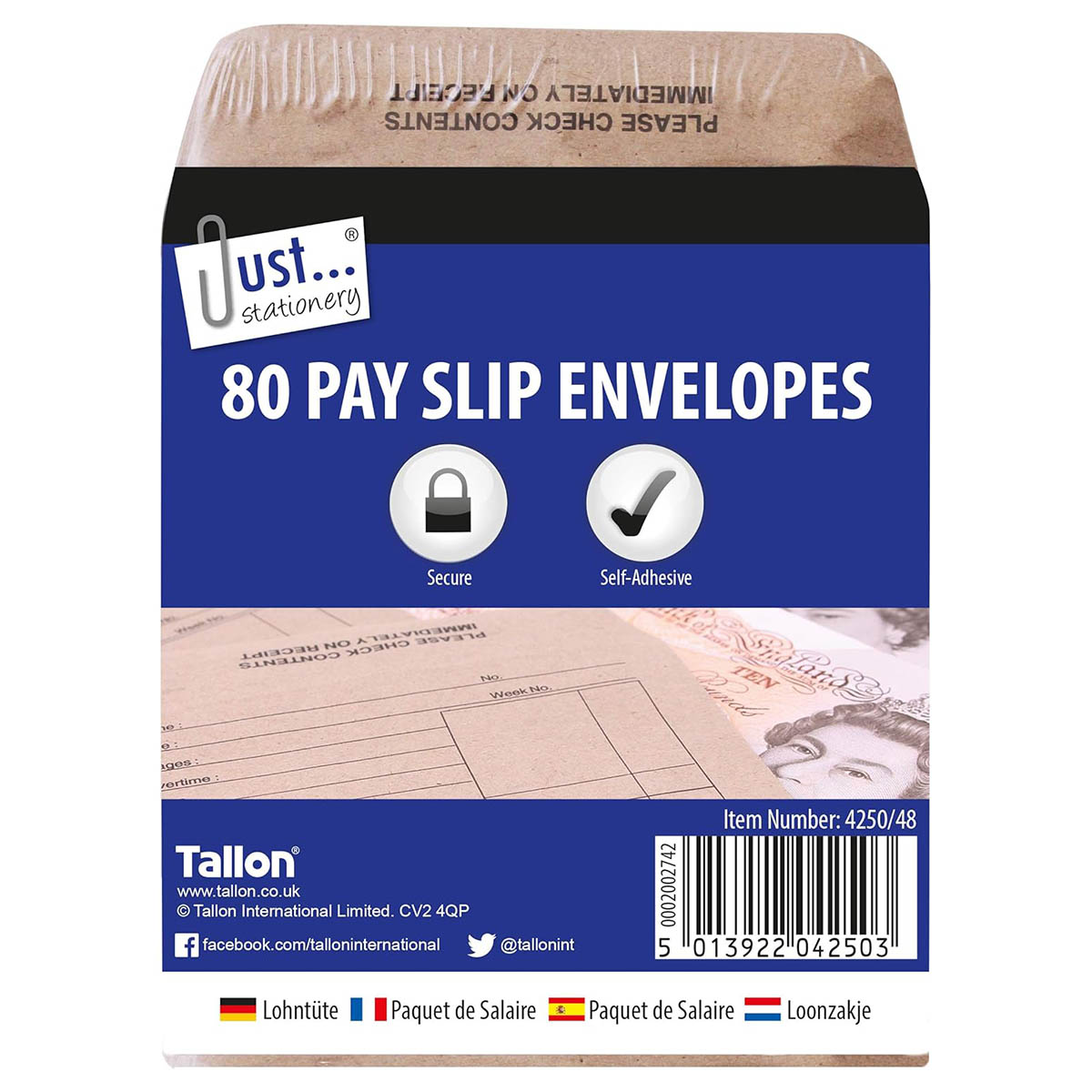 Just Stationery Pay Slip Envelopes (80 Pack) — Booghe