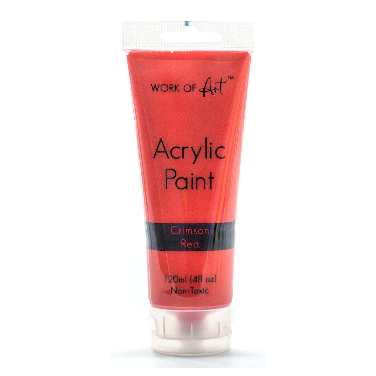 Work of Art Crimson Red Acrylic Paint 120ml Tube — Booghe