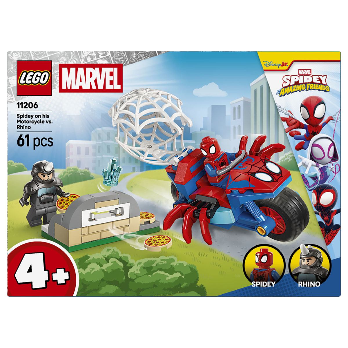 LEGO Marvel Spidey on his Motorcycle vs. Rhino 11206 Building Set — Booghe