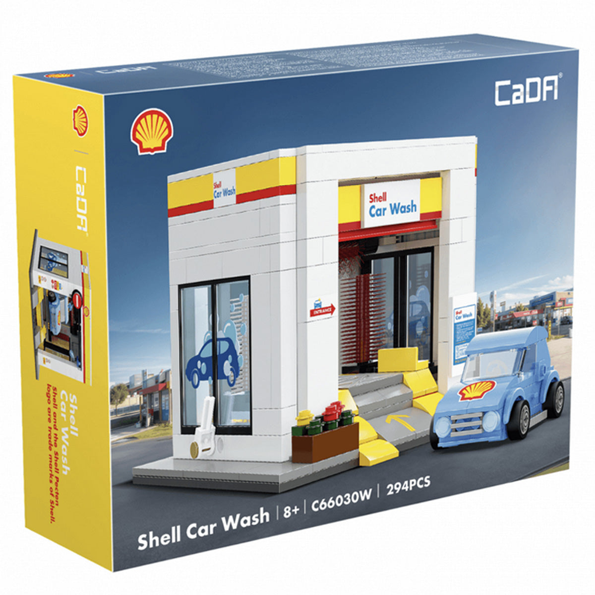 CaDA Shell Car Wash Building Block Set — Booghe