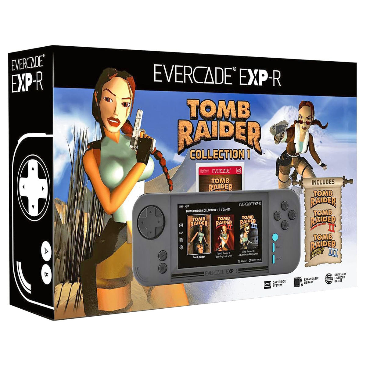 Evercade EXP-R Tomb Raider Collection 1 Console and Games Cartridge ...