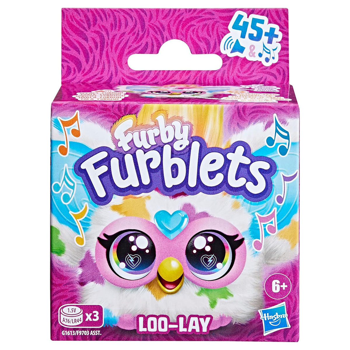 Furby Furblets Loo-Lay Mini Friend, 45+ Sounds & Music, Speaks Only ...
