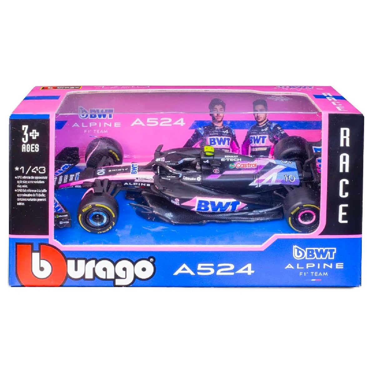 Bburago Alpine F1 A524 2024 Esteban Ocon 1:43 Race Car — Booghe