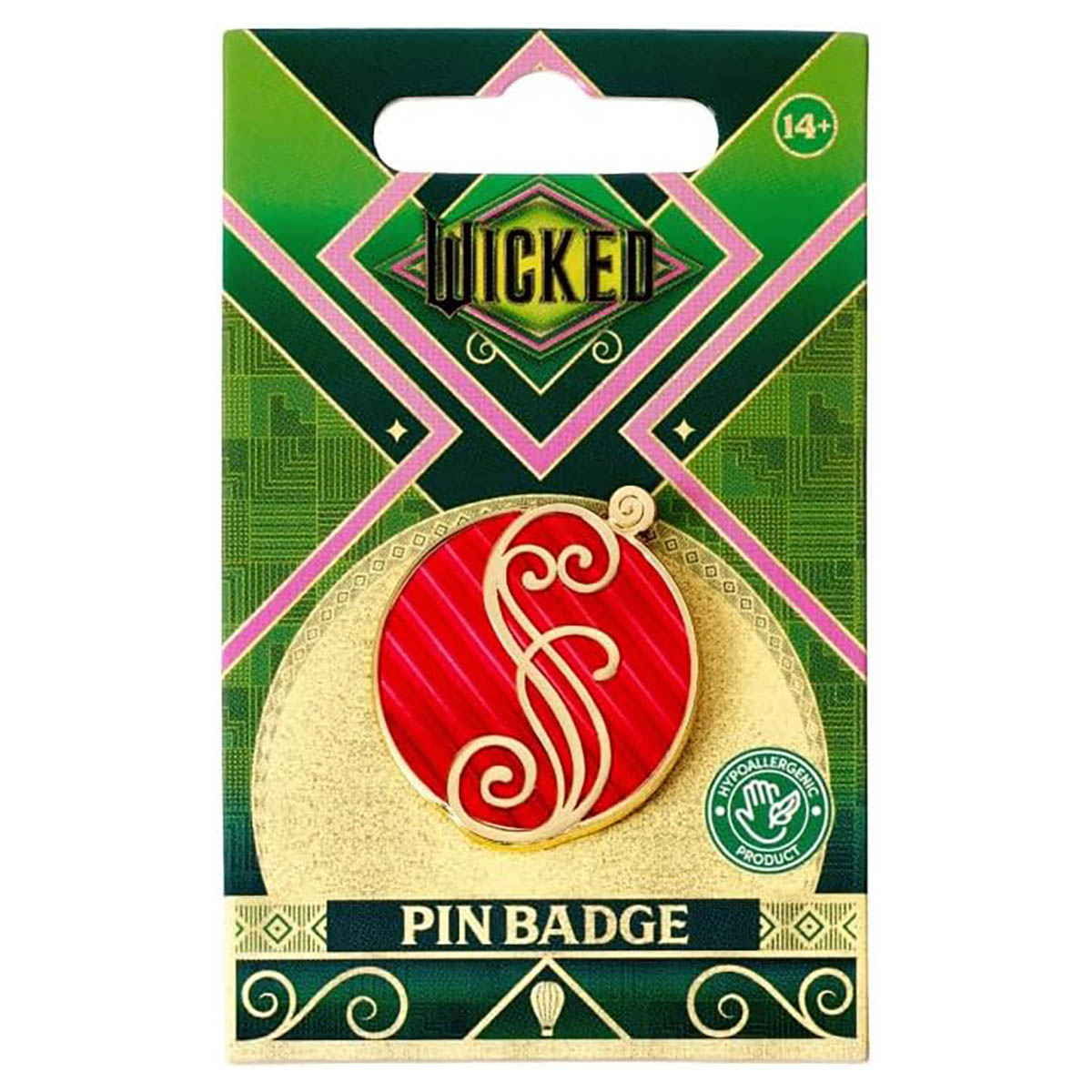 Wicked: Glinda Pink Shiz Logo Pin Badge — Booghe