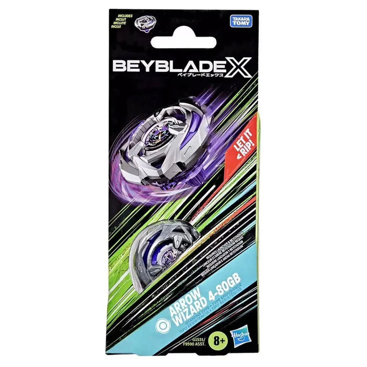 Beyblade X Arrow Wizard 4-80GB Stamina Type Single Pack — Booghe