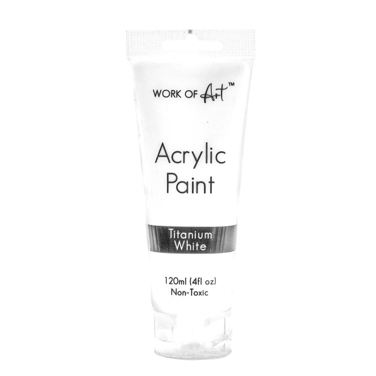 Work of Art Acrylic Titanium White Paint 120ml Tube — Booghe