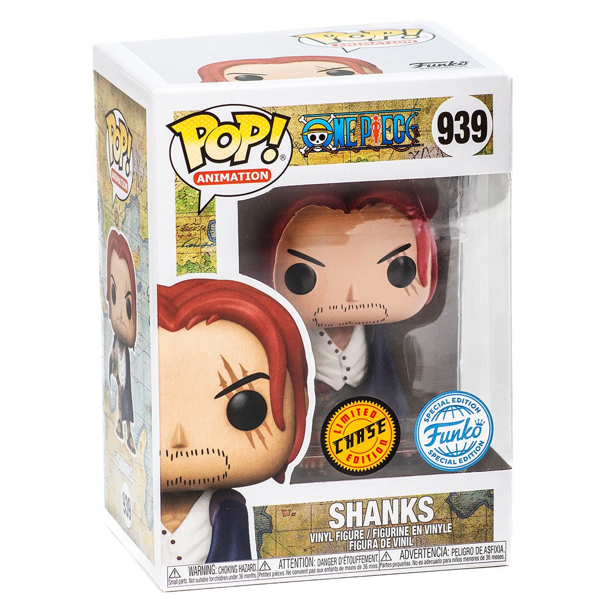 Funko Pop! Animation: One Piece: Shanks Chase Limited Edition Vinyl Fi ...