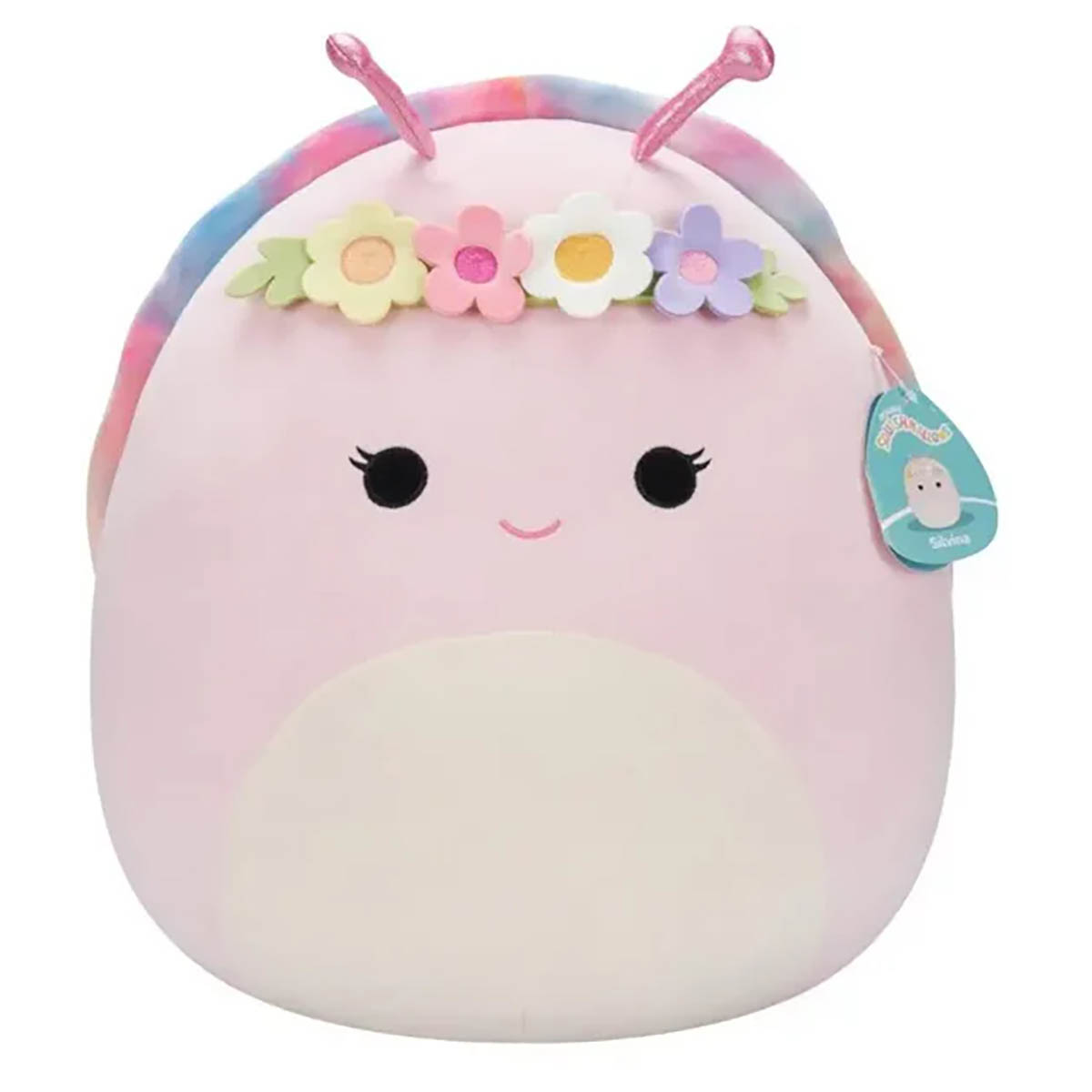 Squishmallows Silvina Pink Snail with Rainbow Shell 16" Plush — Booghe