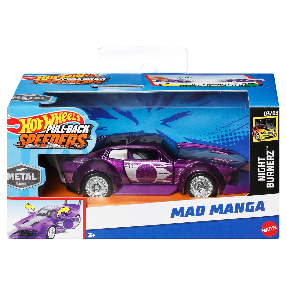 Hot Wheels Pull-Back Speeders Mad Manga Car — Booghe