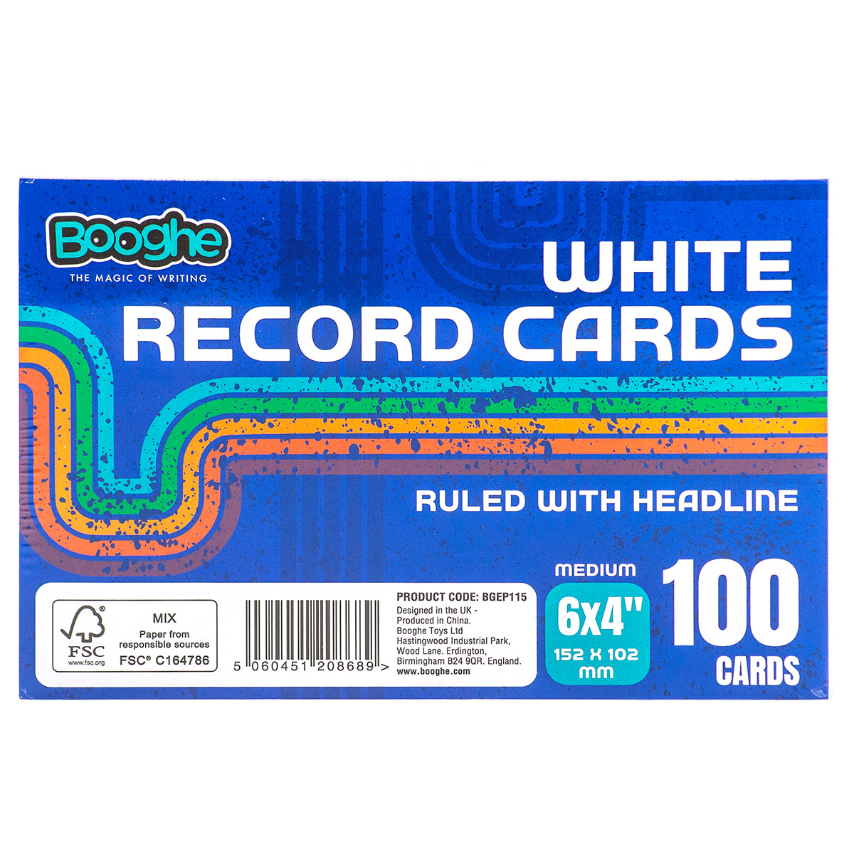 White A6 Record Cards (100 Pack) — Booghe