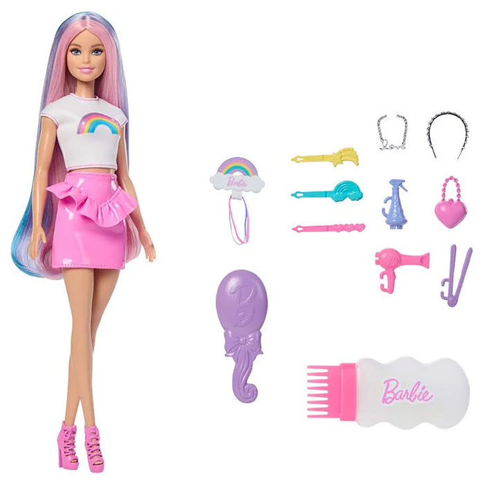 Barbie Style Rainbow Sparkle Hair Doll — Booghe