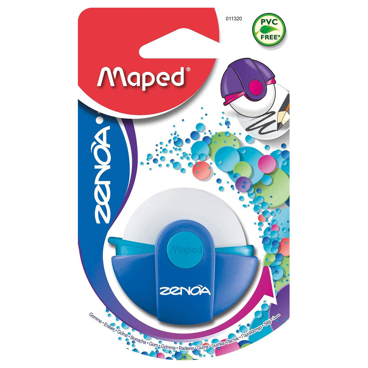 Maped Zenoa Rotary Eraser with Protective Case (styles vary) — Booghe