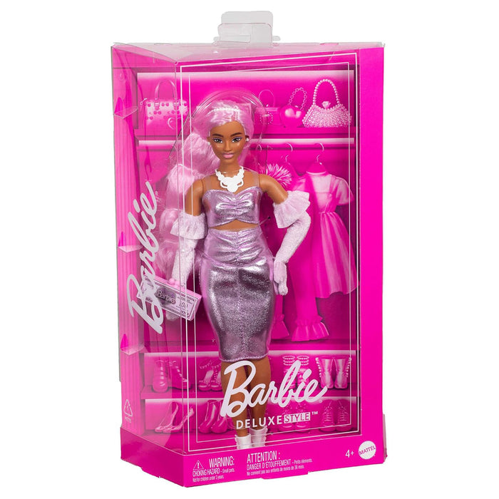 Barbie Deluxe Style Metallic Pink Fashion Doll — Booghe