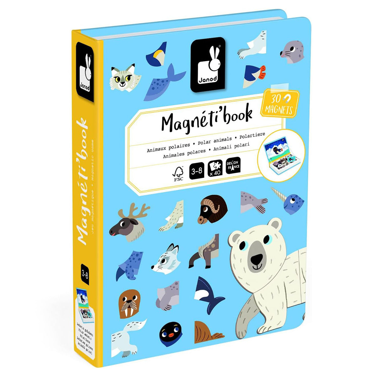 Janod Magneti'book Polar Animals Set — Booghe