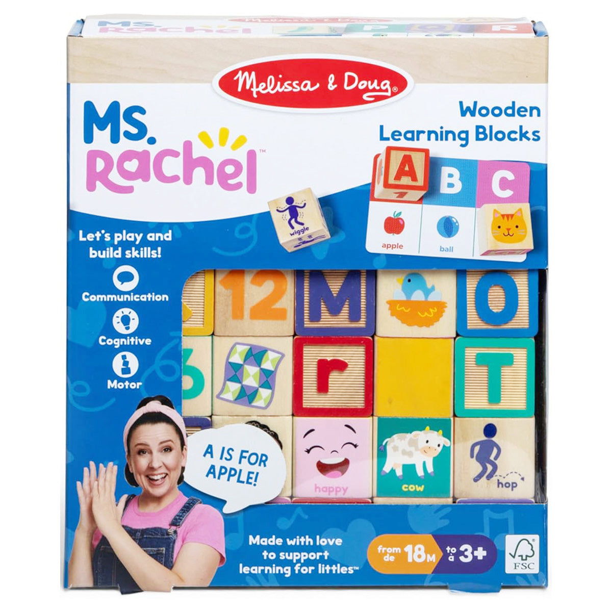Melissa & Doug Ms. Rachel Wooden Learning Blocks — Booghe