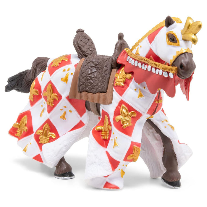 Papo White Horse Fleur-de-Lys Figure — Booghe
