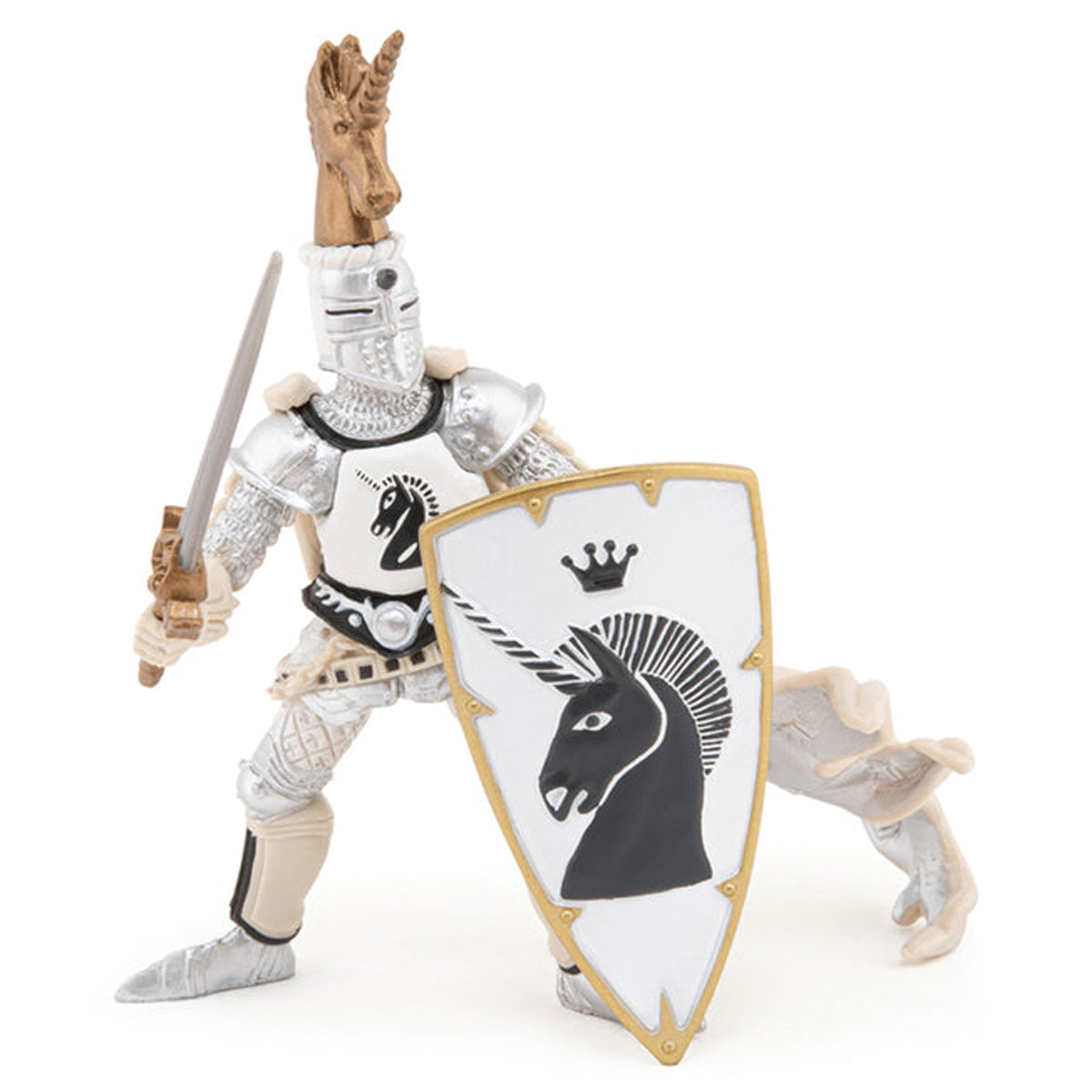 Papo Unicorn Crest Weapon Master Figure — Booghe
