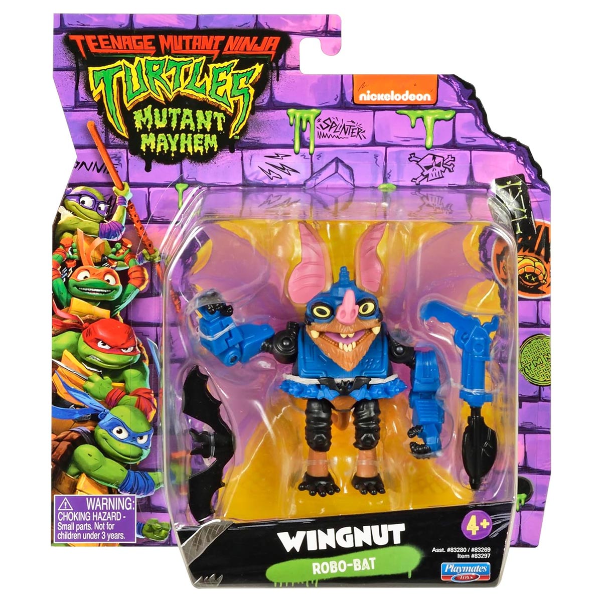Teenage Mutant Teenage Turtles: Mutant Mayhem Wingnut Robo-Bat Figure ...