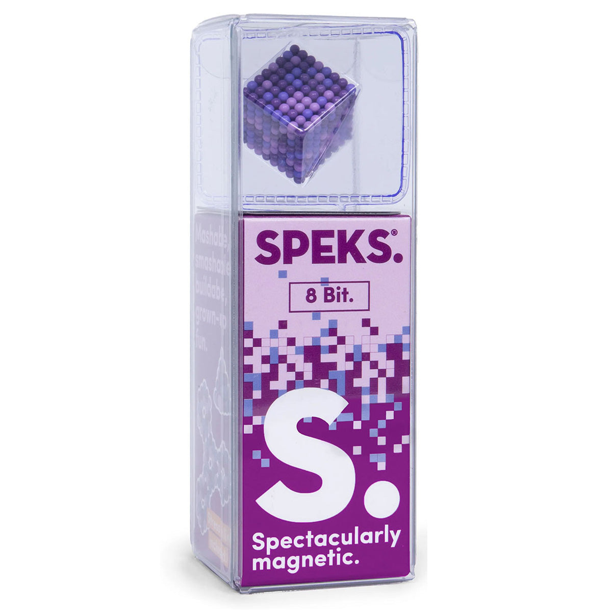 Speks Pixel 8 Bit Purple Spectacularly Magnetic Fidget Toy — Booghe