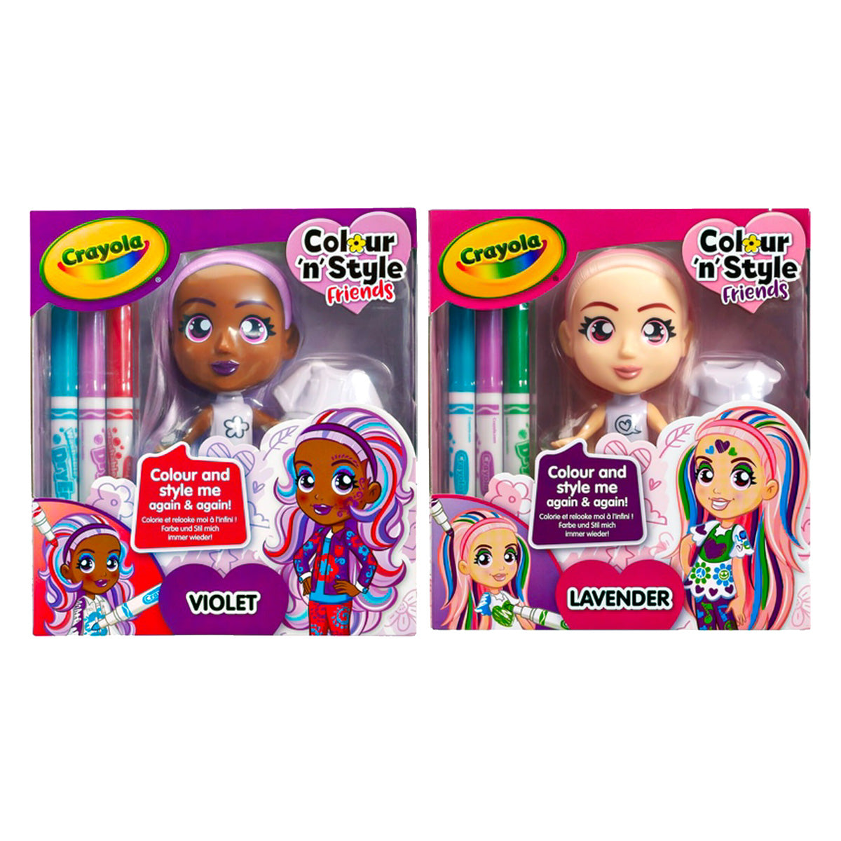 Crayola Colour 'n' Style Friends Violet and Lavender Bundle — Booghe