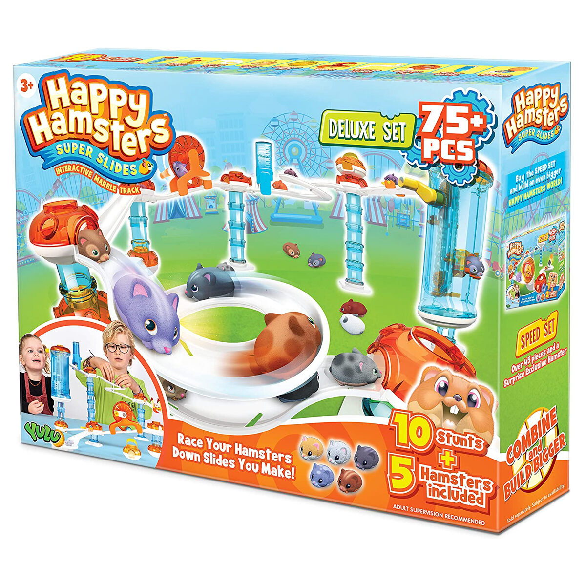 Happy Hamsters Super Slides Interactive Marble Track Deluxe Set — Booghe