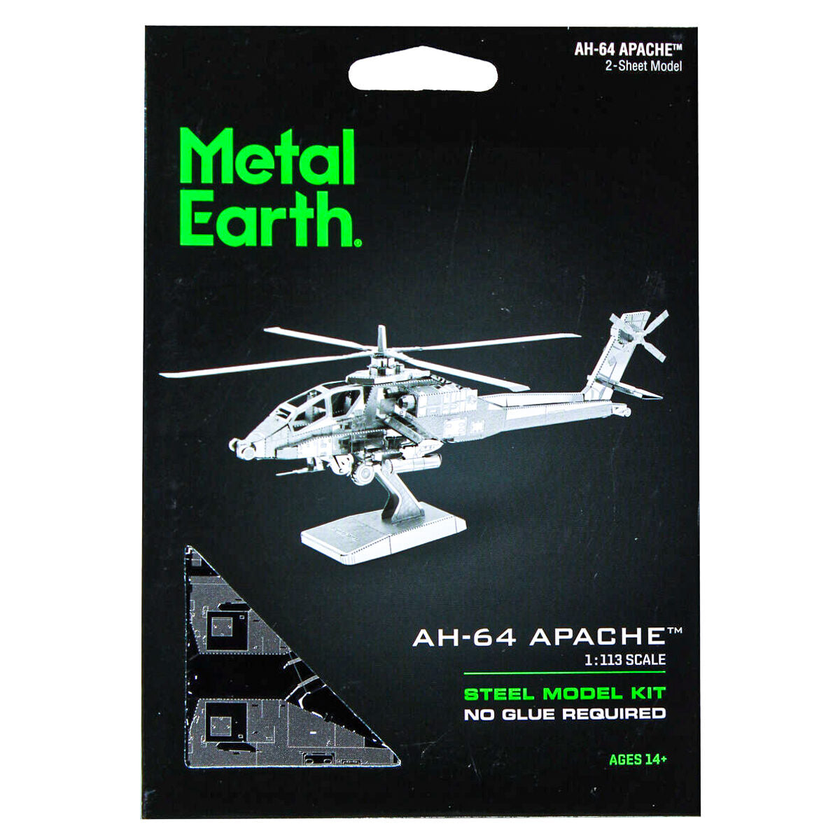 Metal Earth AH-64 Apache Steel Metal Kit — Booghe
